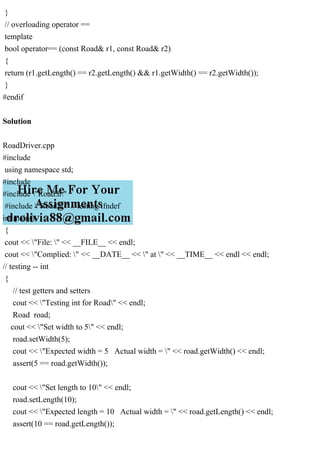 RoadDriver.cpp#include iostream using namespace std;#include.pdf