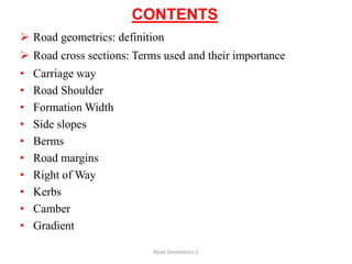 Road geometrics 11 | PPT
