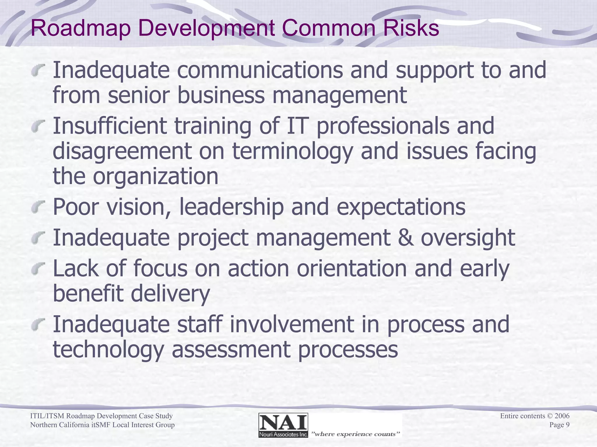 Road Map - ITIL Implemetation | PDF | IT and Internet Support | Internet