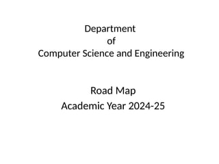 road_map-cse.pptx, Roadmap of CSE Department | PPTX