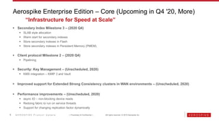 Aerospike Roadmap Overview - Meetup Dec 2019 | PDF