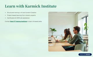 Roadmap to Learning AI for Content Creation | PDF