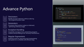 the roadmap of python for developer beginner | PPTX | Web Development | Internet