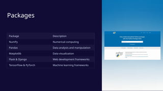 the roadmap of python for developer beginner | PPTX