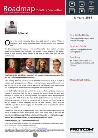 Roadmap - Vehicle tracking and fleet intelligence news - January 2016 | PDF