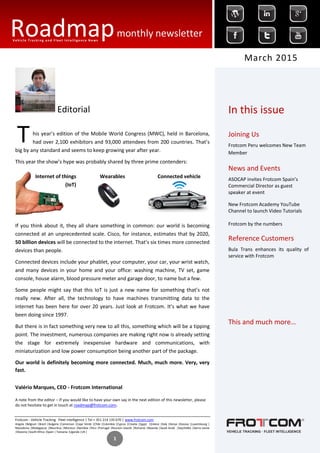 Roadmap - Vehicle tracking and fleet intelligence news - March 2015 | PDF
