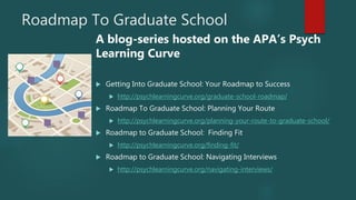 Roadmap & Data to Help You Apply to Graduate Programs | PPT