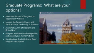 Roadmap & Data to Help You Apply to Graduate Programs | PPT