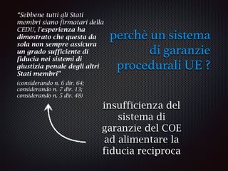 Roadmap directives nell'ordinamento italiano (Roadmap directives and ...