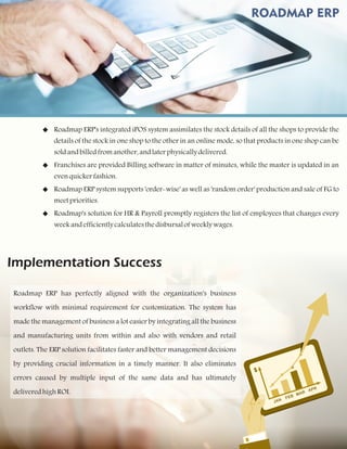 Roadmap ERP for Garments Industries | PDF