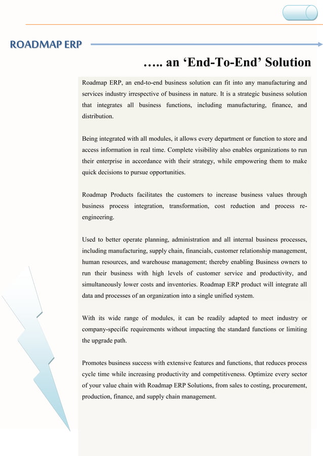 Roadmap erp vs other erp software | PDF | Cloud Computing | Internet