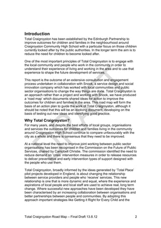 Total Craigroyston draft road map | PDF