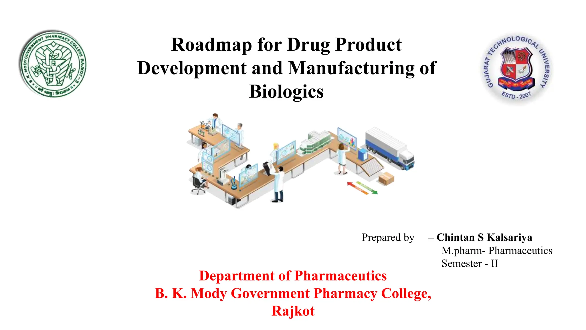 Roadmap for Drug Product Development and Manufacturing of Biologics.pptx