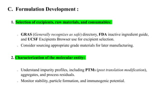 Roadmap for Drug Product Development and Manufacturing of Biologics.pptx