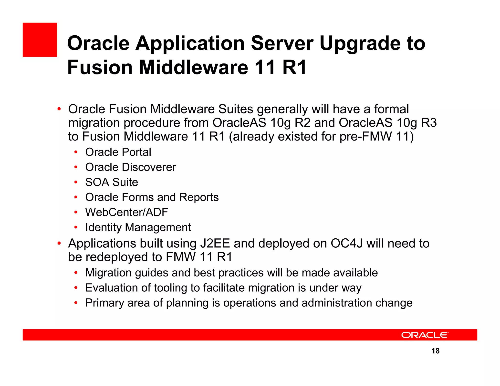 Roadmap For Fusion Middleware Application Server Infrastructure Ppt