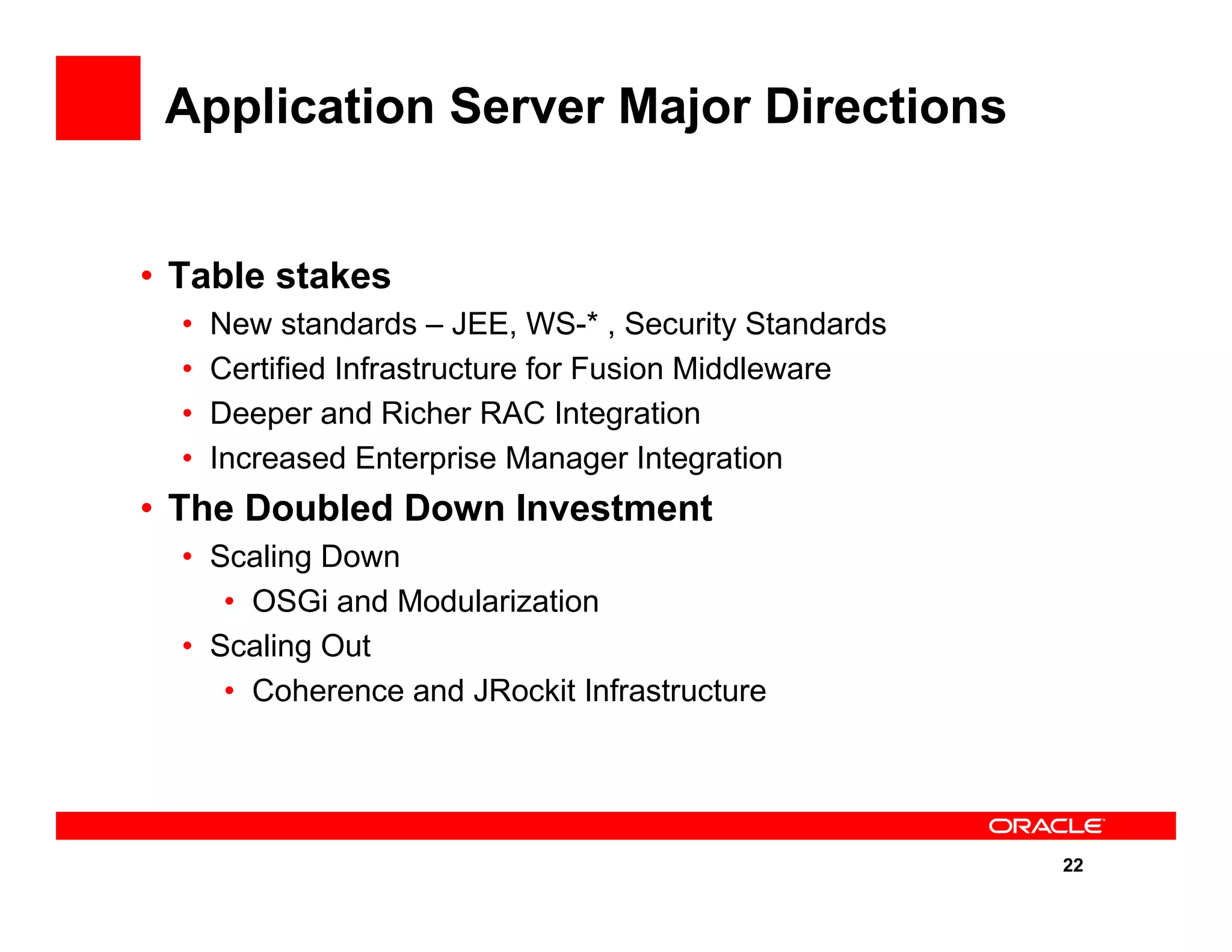 Roadmap For Fusion Middleware Application Server Infrastructure Ppt