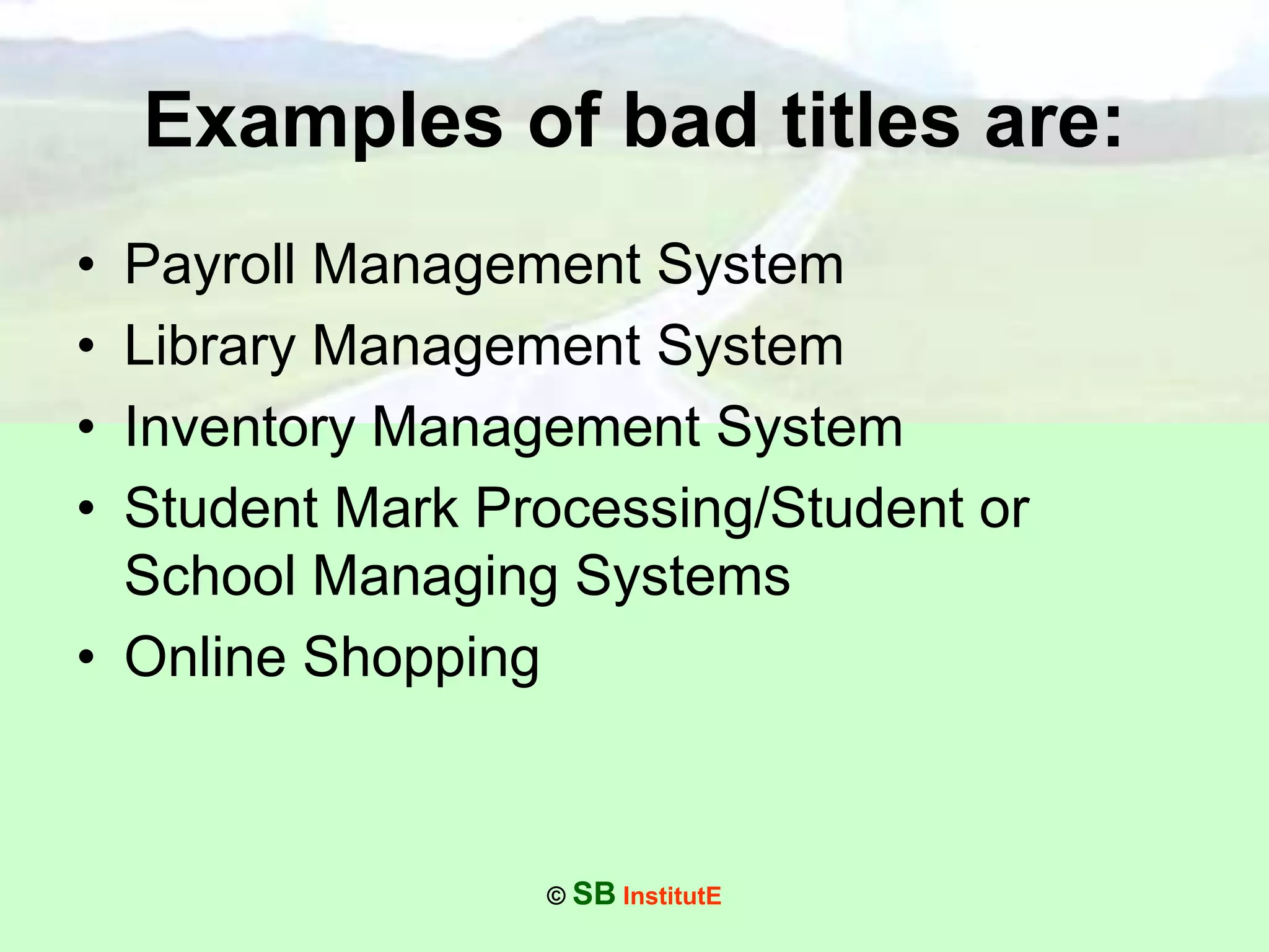 Road map for project | PPT | Databases | Computer Software and Applications