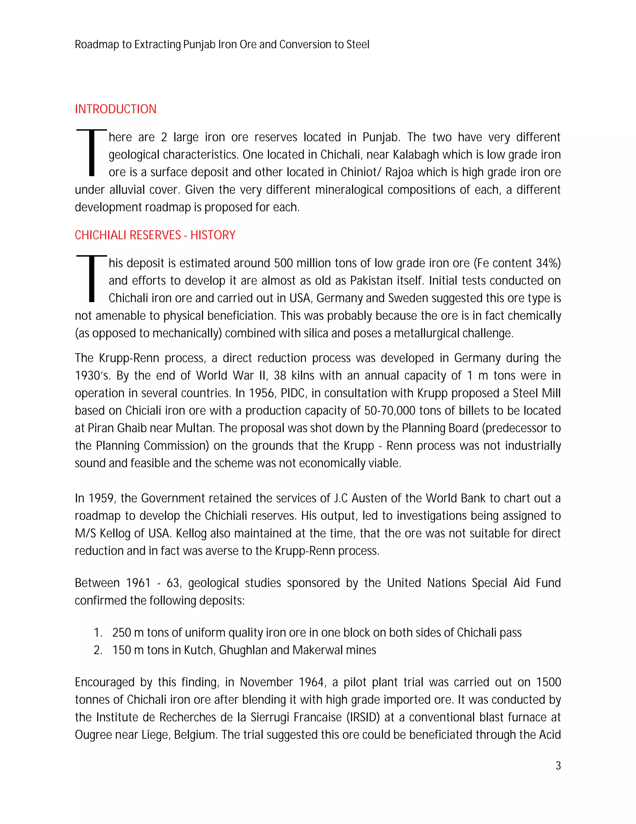 Road Map for Punjab Iron ore | PDF