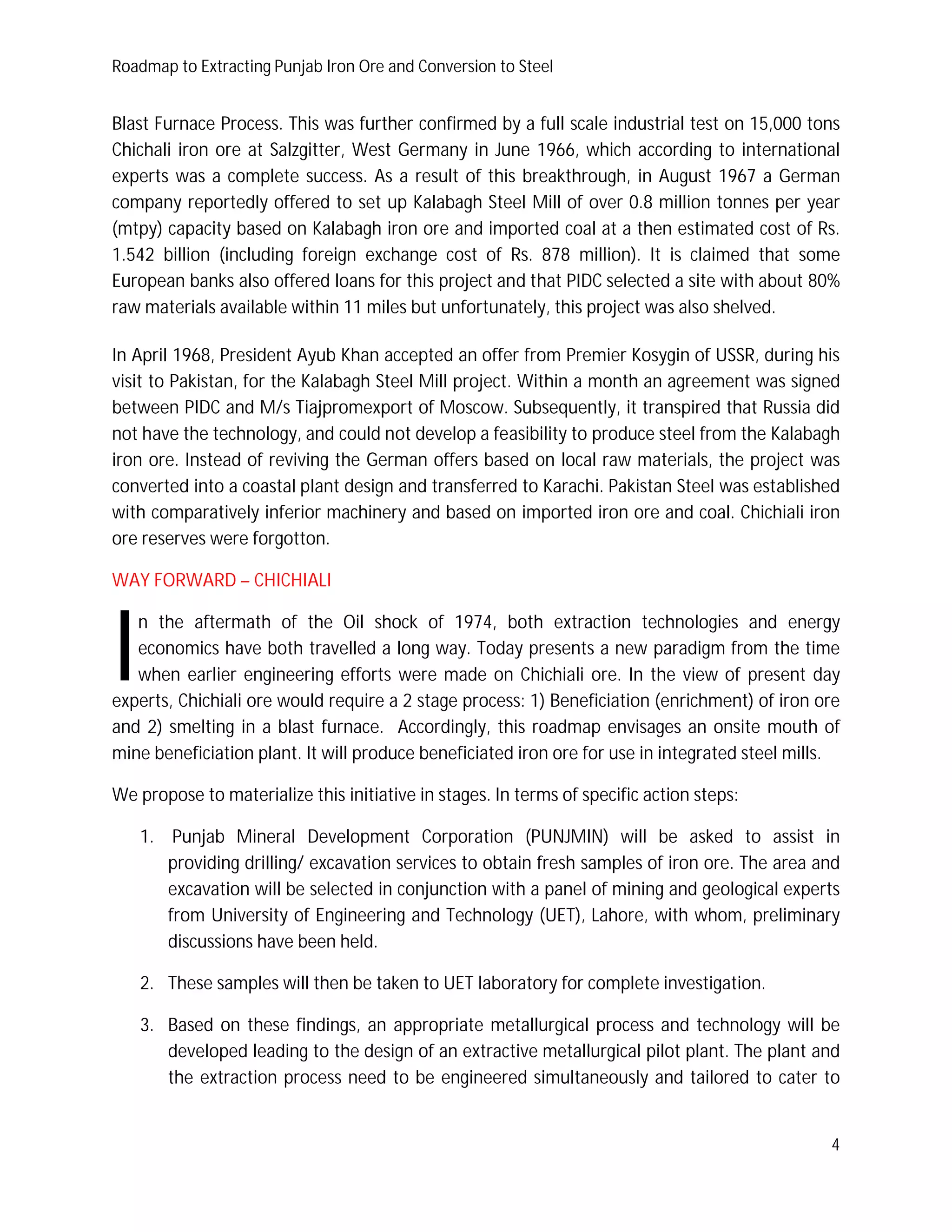 Road Map for Punjab Iron ore | PDF
