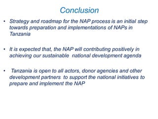 Tanzania NAP Climate Change Adaptation Experiences | PPT