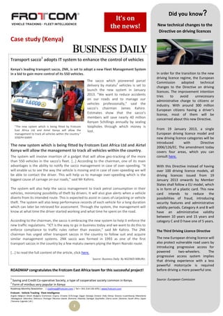 Roadmap monthly newsletter - January 2013 | PDF