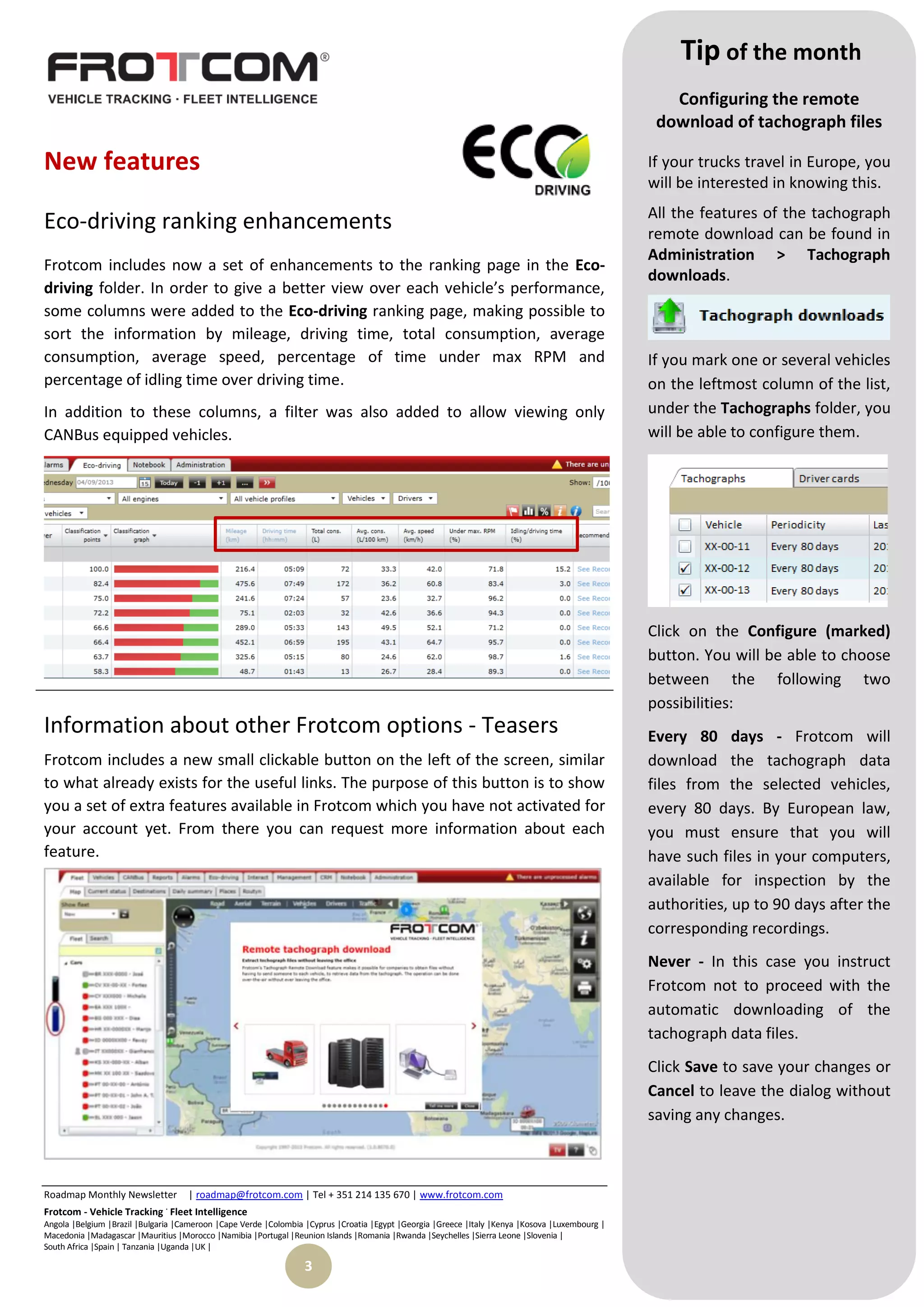Roadmap monthly newsletter - October 2013 | PDF
