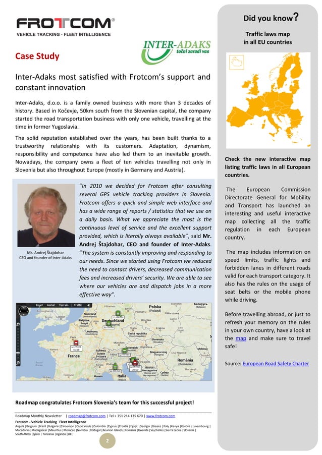 Roadmap monthly newsletter - October 2013 | PDF