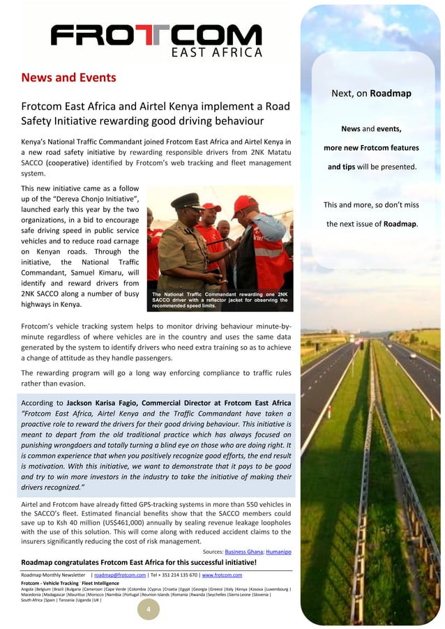 Roadmap monthly newsletter - October 2013 | PDF