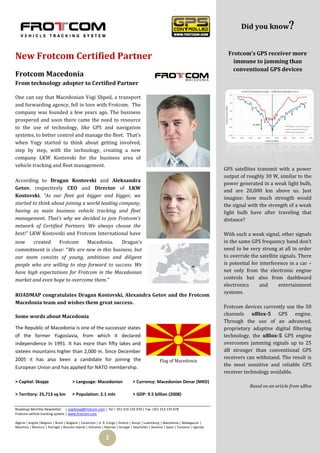 August 2010 - Frotcom Roadmap newsletter | PDF
