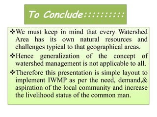 Road map of iwmp | PPT