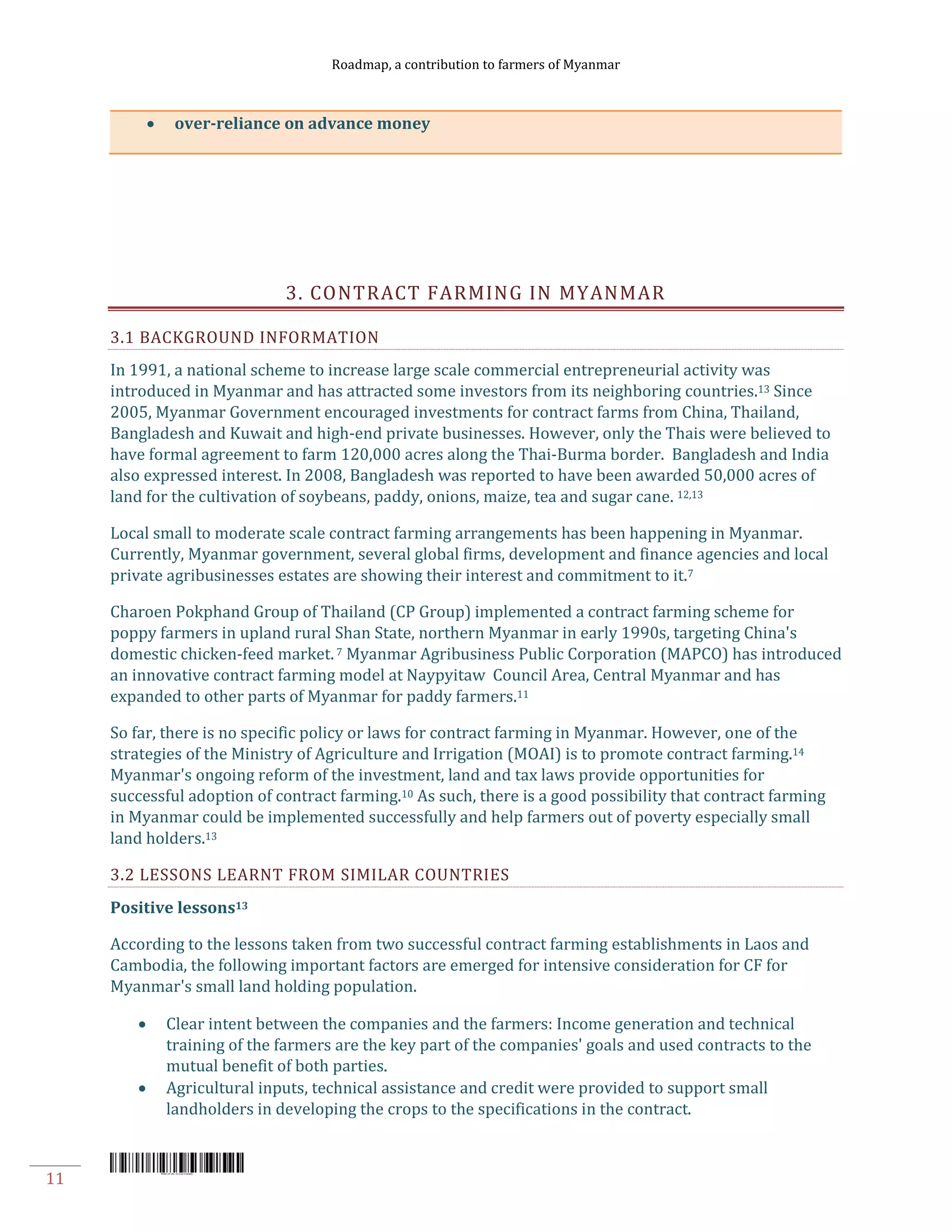 Roadmap of EU Office, Myanmar Corn Farmers' Association | PDF