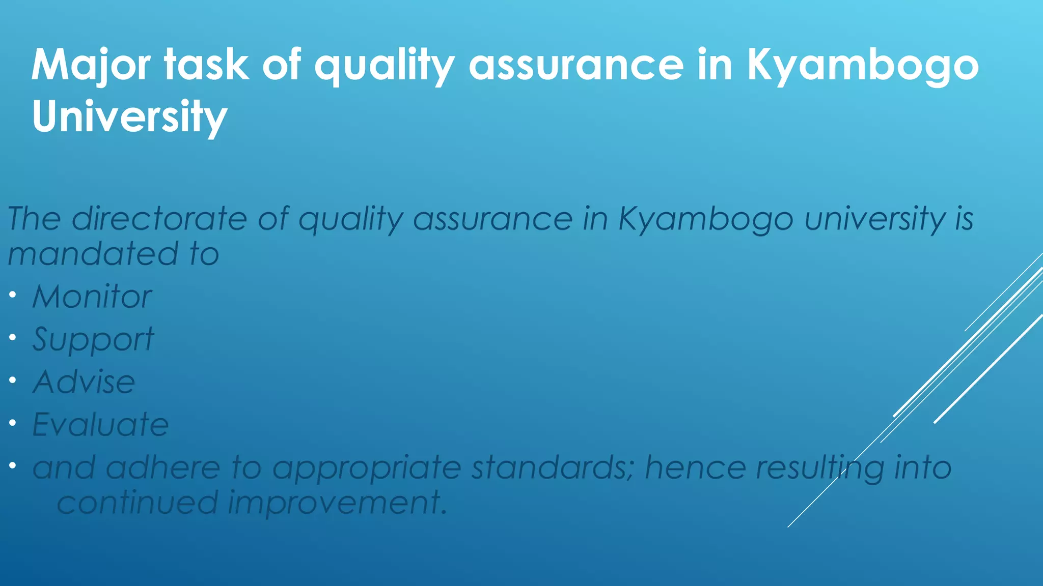 Roadmap of Quality Assurance in kyambogo university | ODP