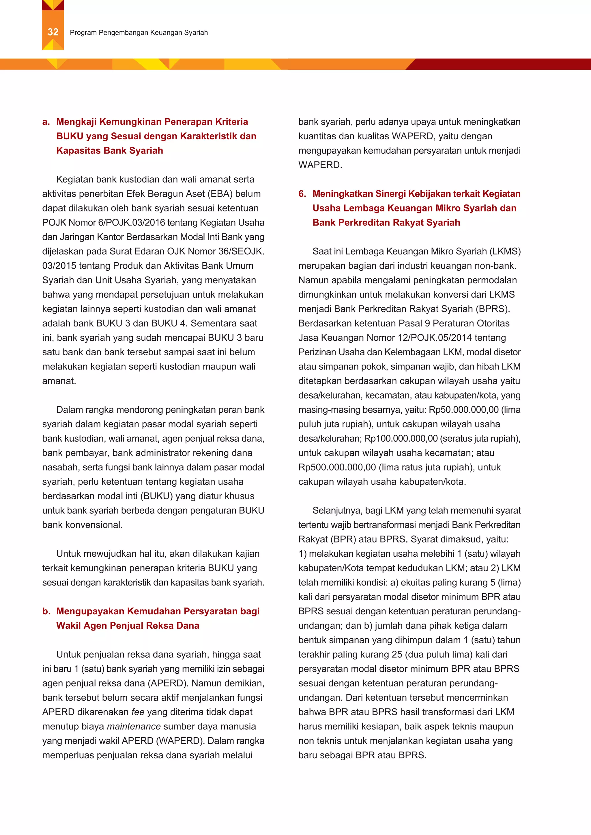 Roadmap pengembangan keuangan syariah indonesia 2017 2019 | PDF