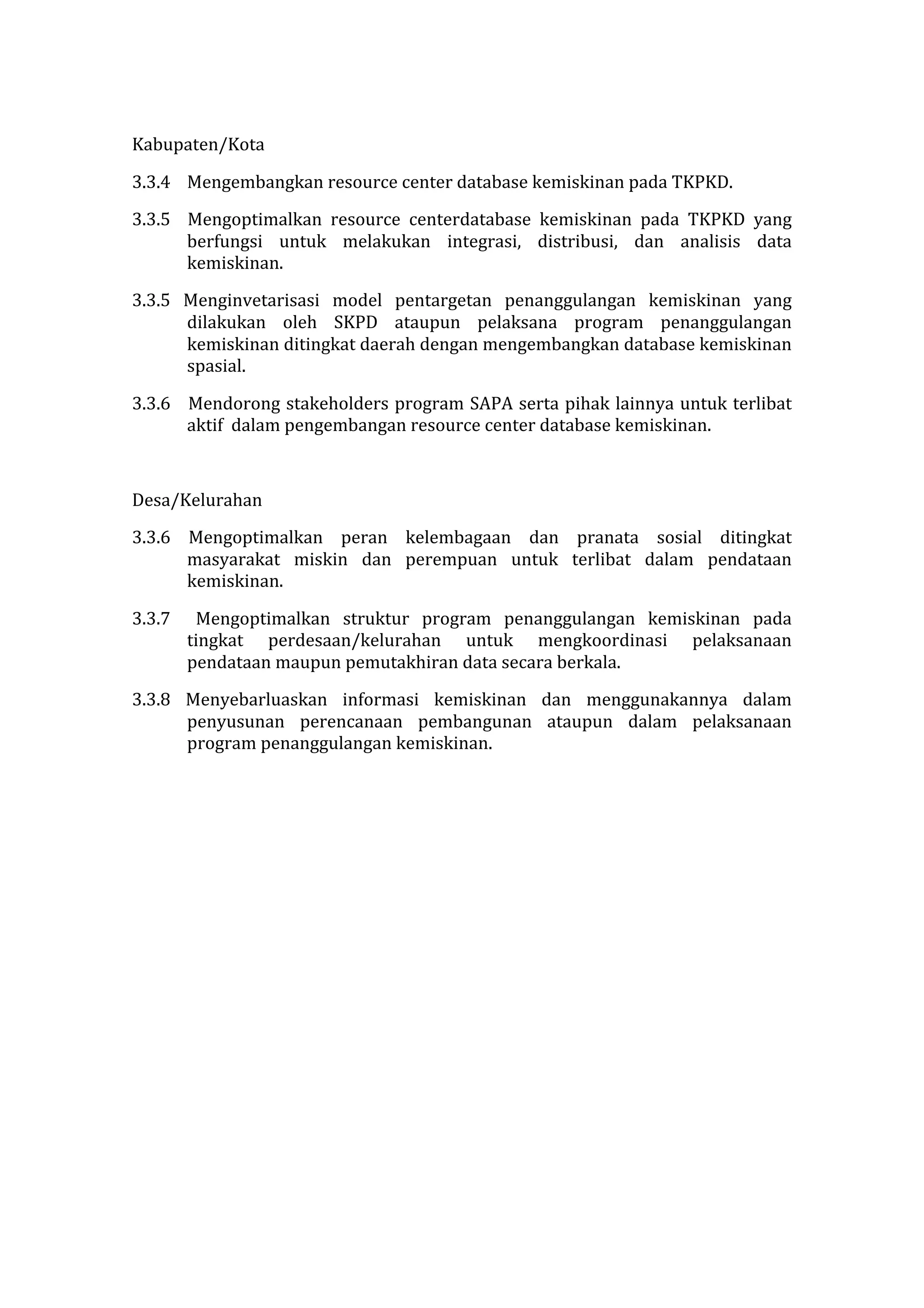 Roadmap Program SAPA | PDF