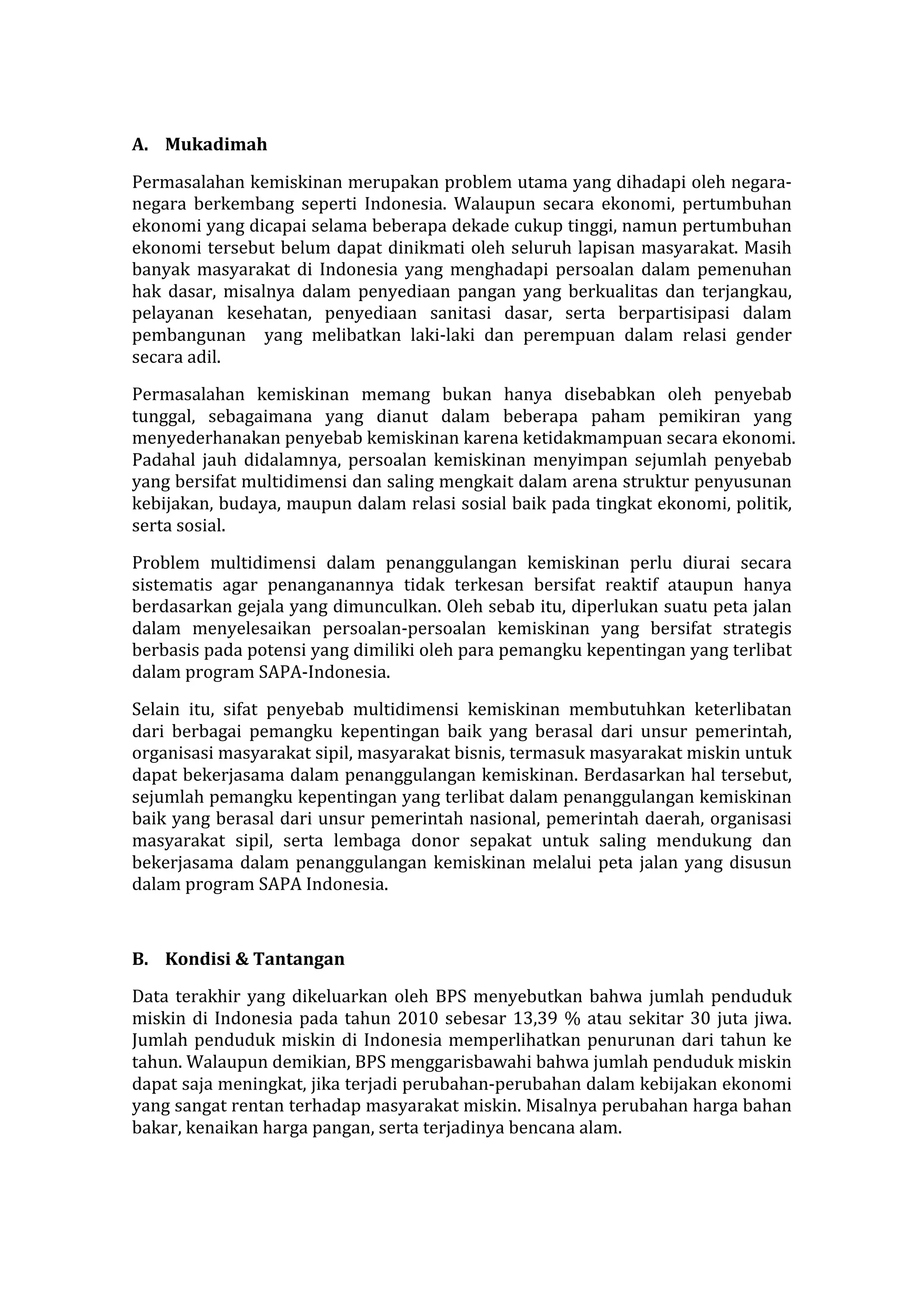 Roadmap Program SAPA | PDF