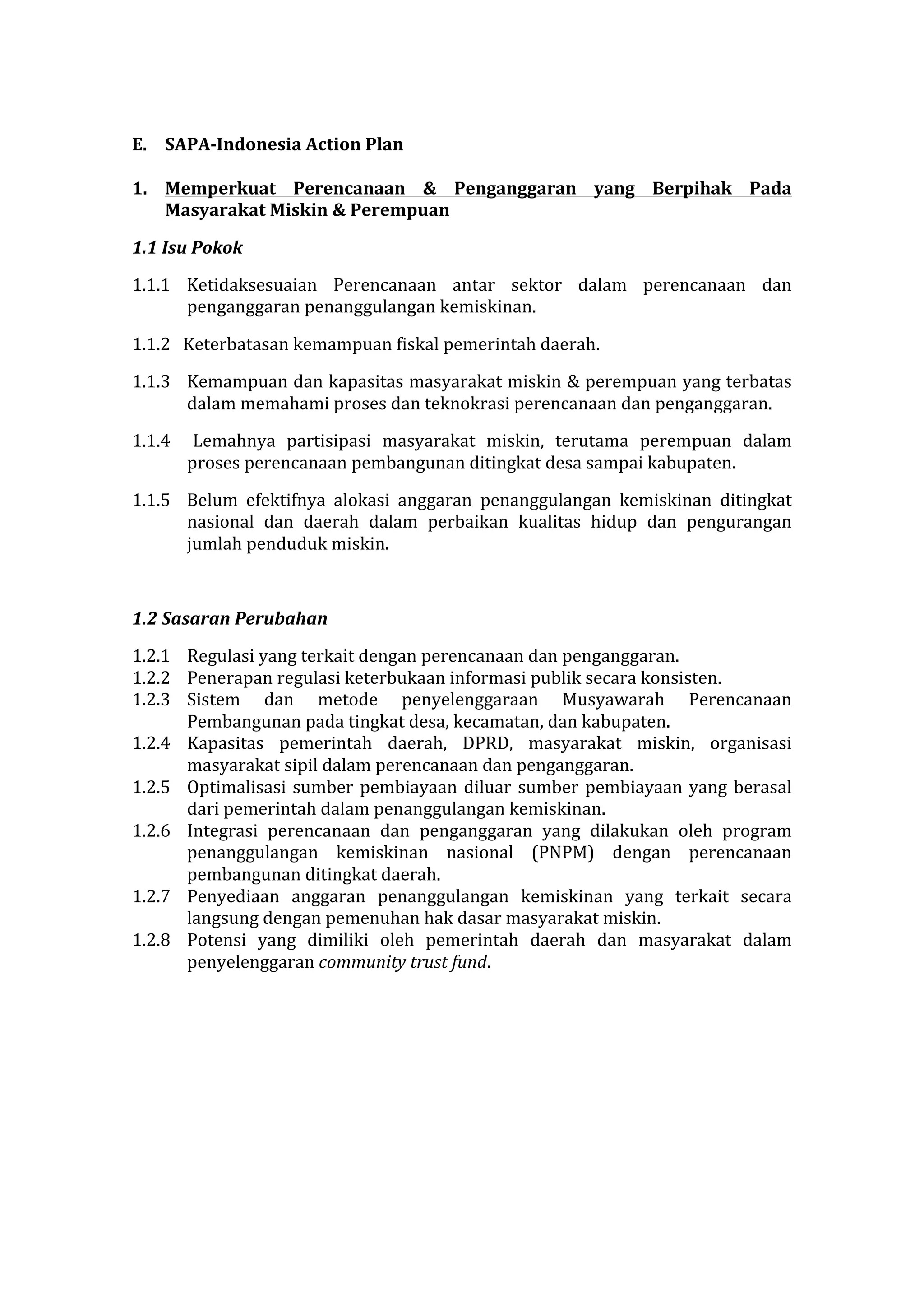 Roadmap Program SAPA | PDF
