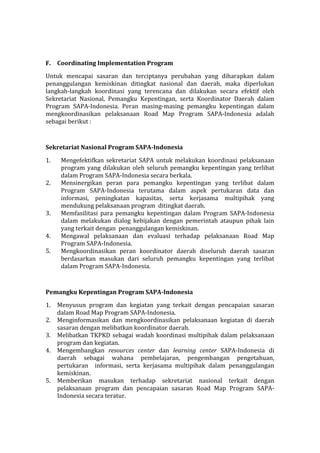 Roadmap Program SAPA | PDF