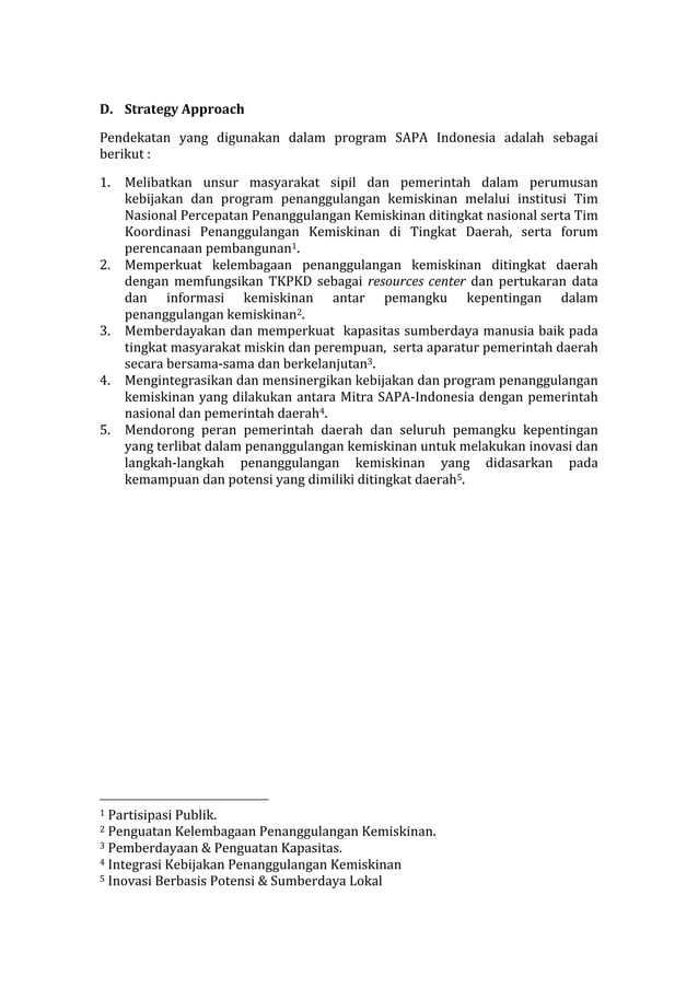 Roadmap Program SAPA | PDF