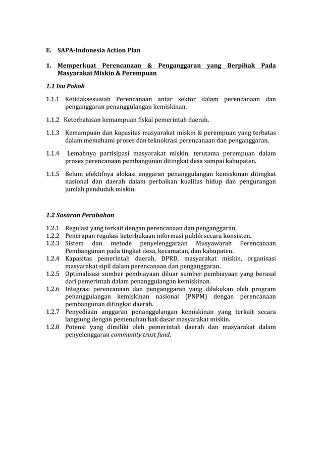Roadmap Program SAPA | PDF