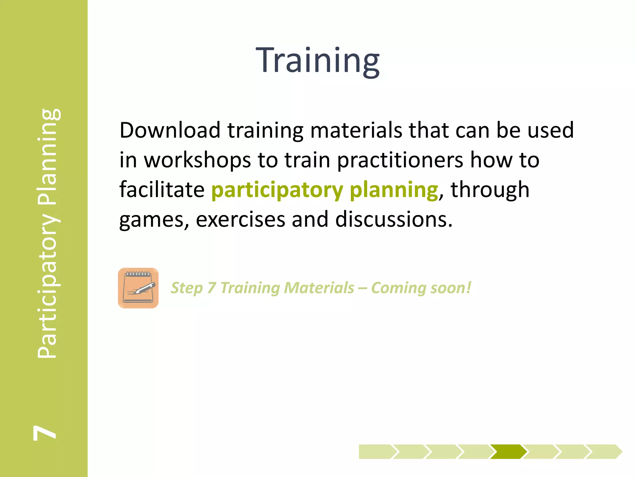 Step 7: Participatory Planning | PDF