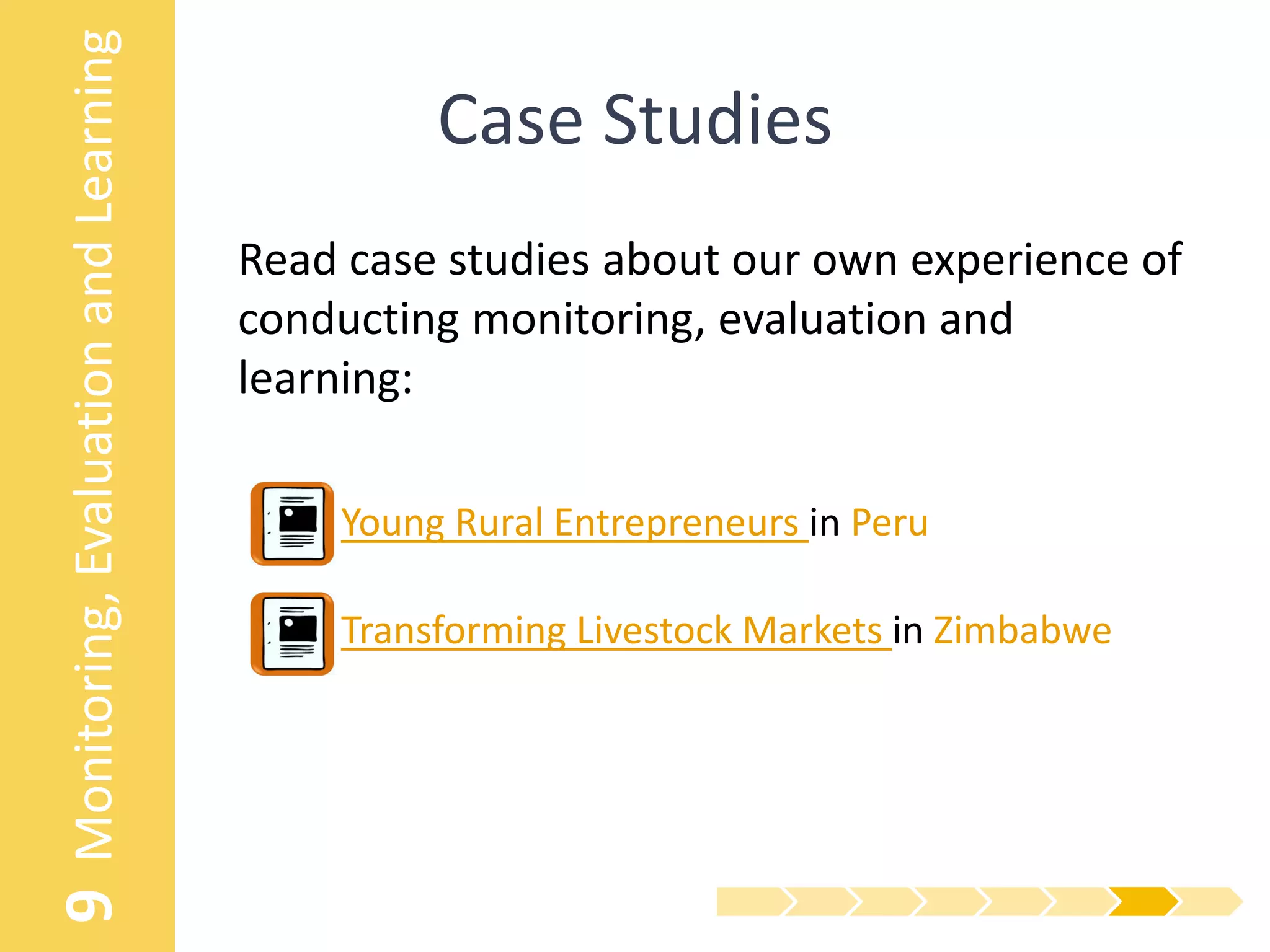 Step 9: Monitoring, Evaluation and Learning | PDF