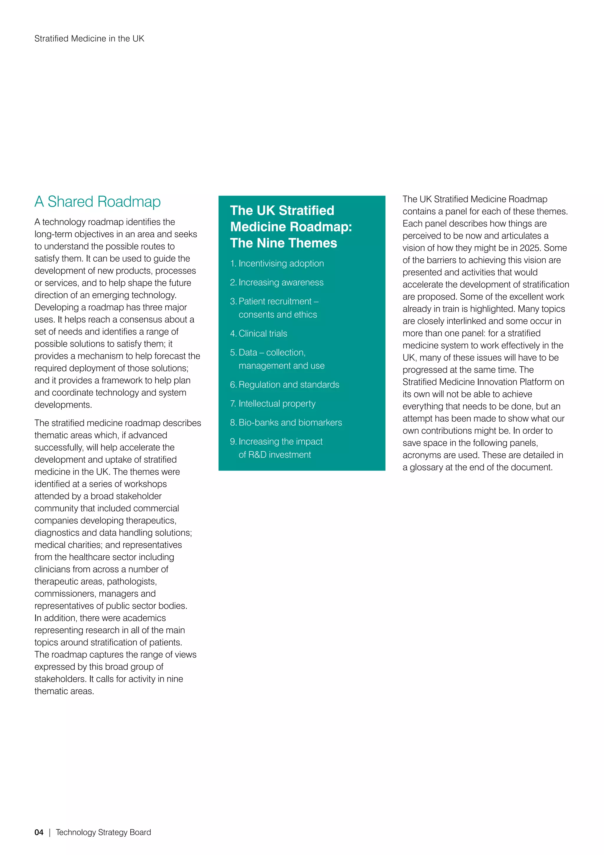 Technology Strategy Board Vision and Roadmap | PDF