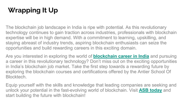 Roadmap to Become a Blockchain Developer - ASB | PPT