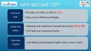 Roadmap to csp Discuss agile day pune and hyderabad #DAP15, #DAH15 | PPT