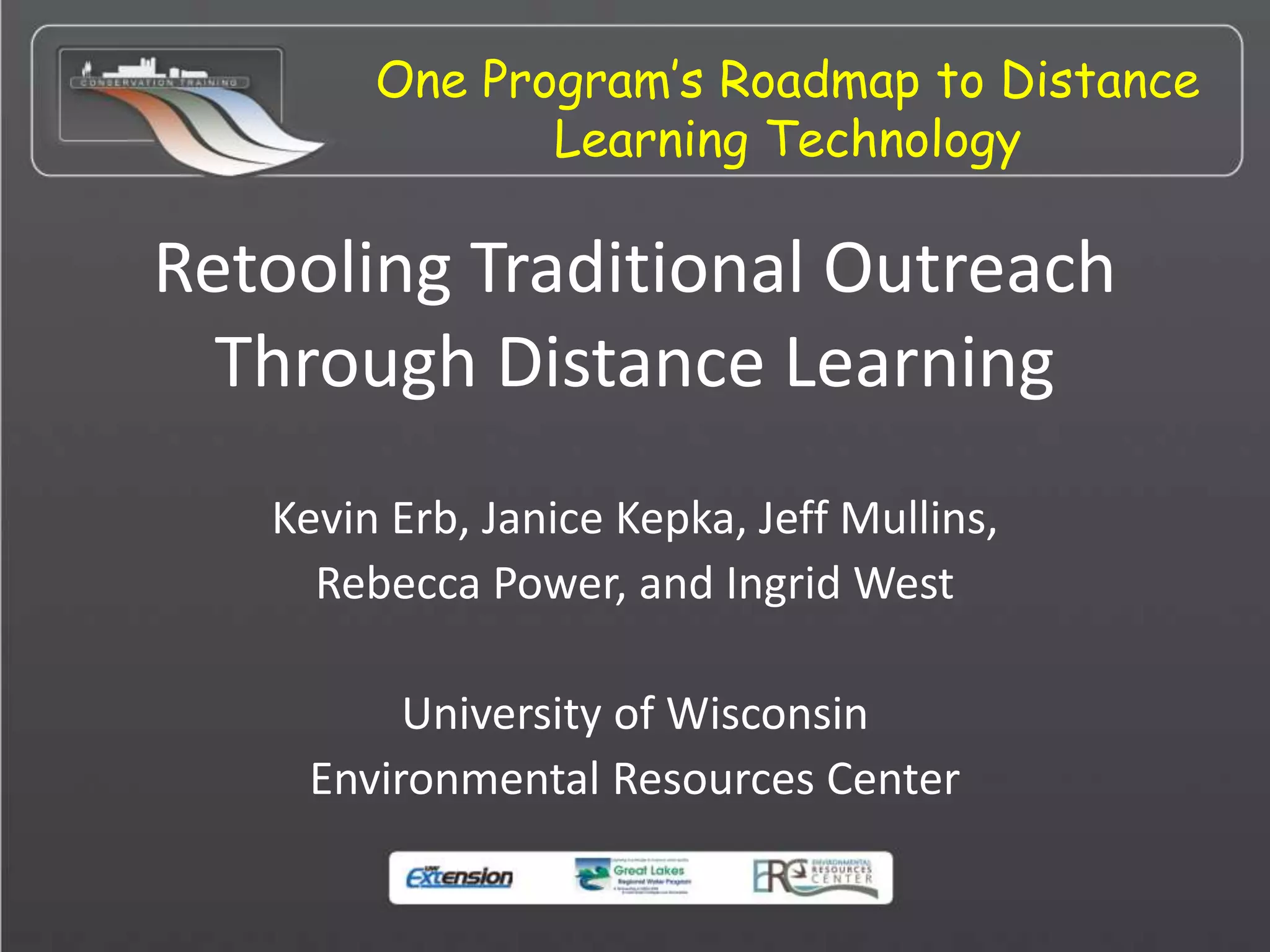 The Roadmap to Distance Learning Technology: Retooling Traditional ...