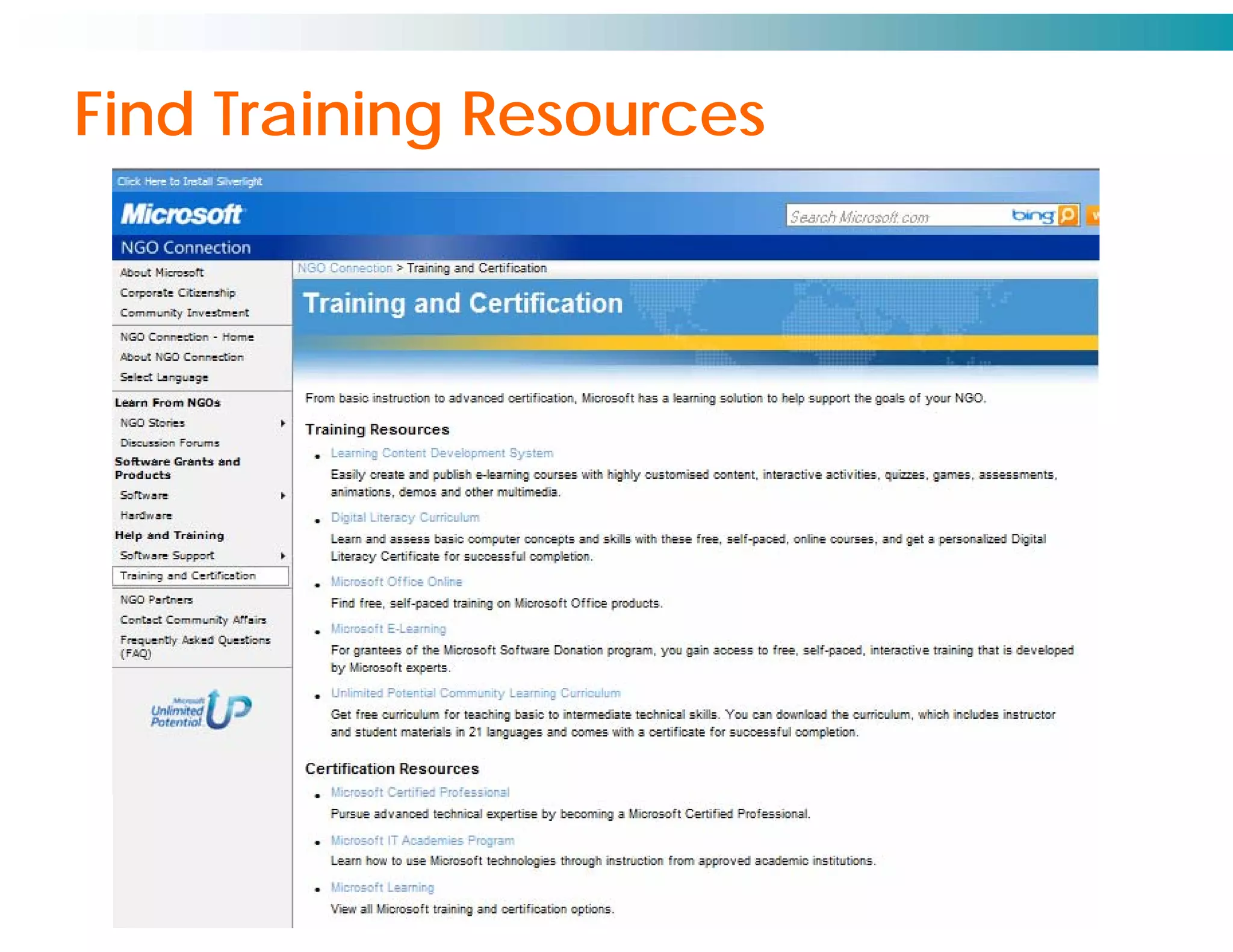Roadmap To Microsoft Training Resources | PDF