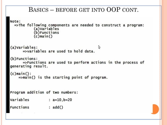 Roadmap To Object Oriented Programming Ppt 7896