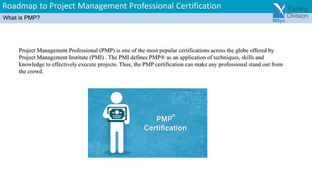 Roadmap to project management professional certification | PPTX