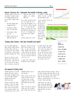 Road map to your success MKG Insurance Marketing Organization | DOCX