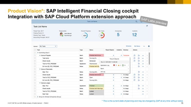 SAP Financial Closing cockpit in SAP S/4HANA; status and Roadmap | PDF